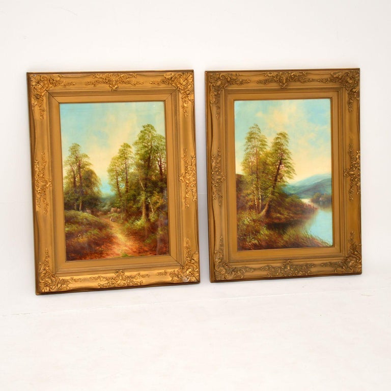 Pair of Antique Victorian Oil Paintings by George Jennings For Sale at ...