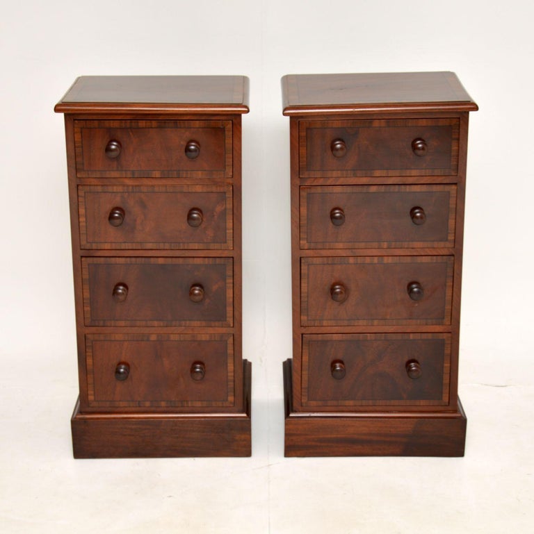 Pair of Antique Victorian Reconstructed Bedside Chests at 1stDibs