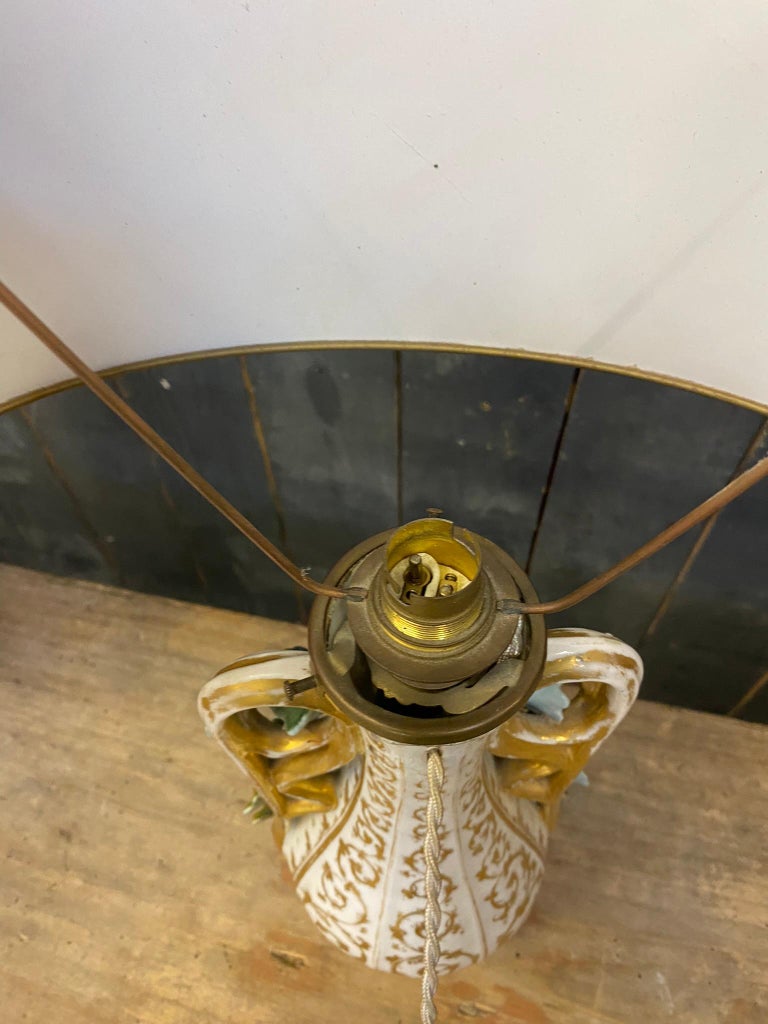 Pair of Antique Vieux Paris Porcelain Lamps, circa 1880 For Sale at 1stDibs