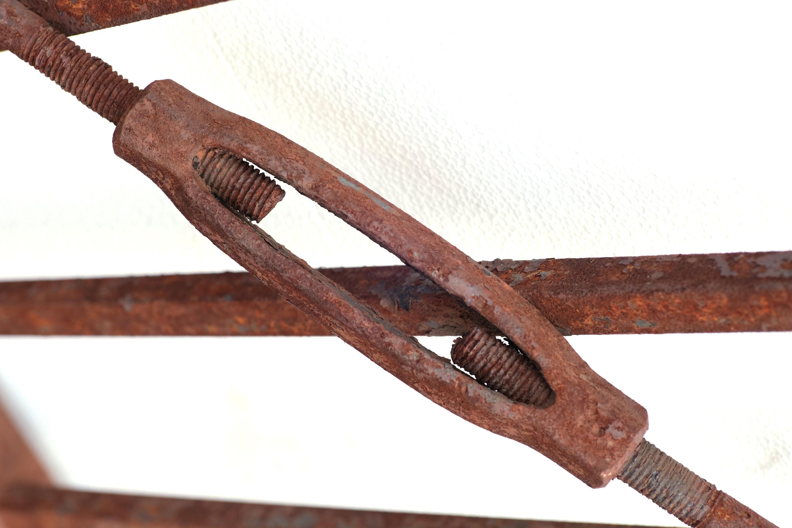 Pair of Antique Wrought Iron Z Door Driveway Gates For Sale at 1stDibs