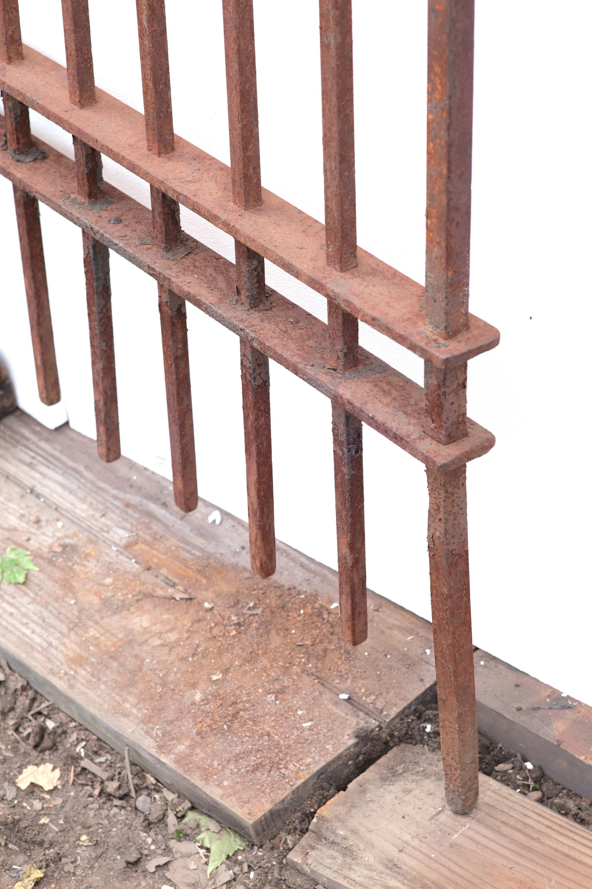 Pair of Antique Wrought Iron Z Door Driveway Gates For Sale at 1stDibs