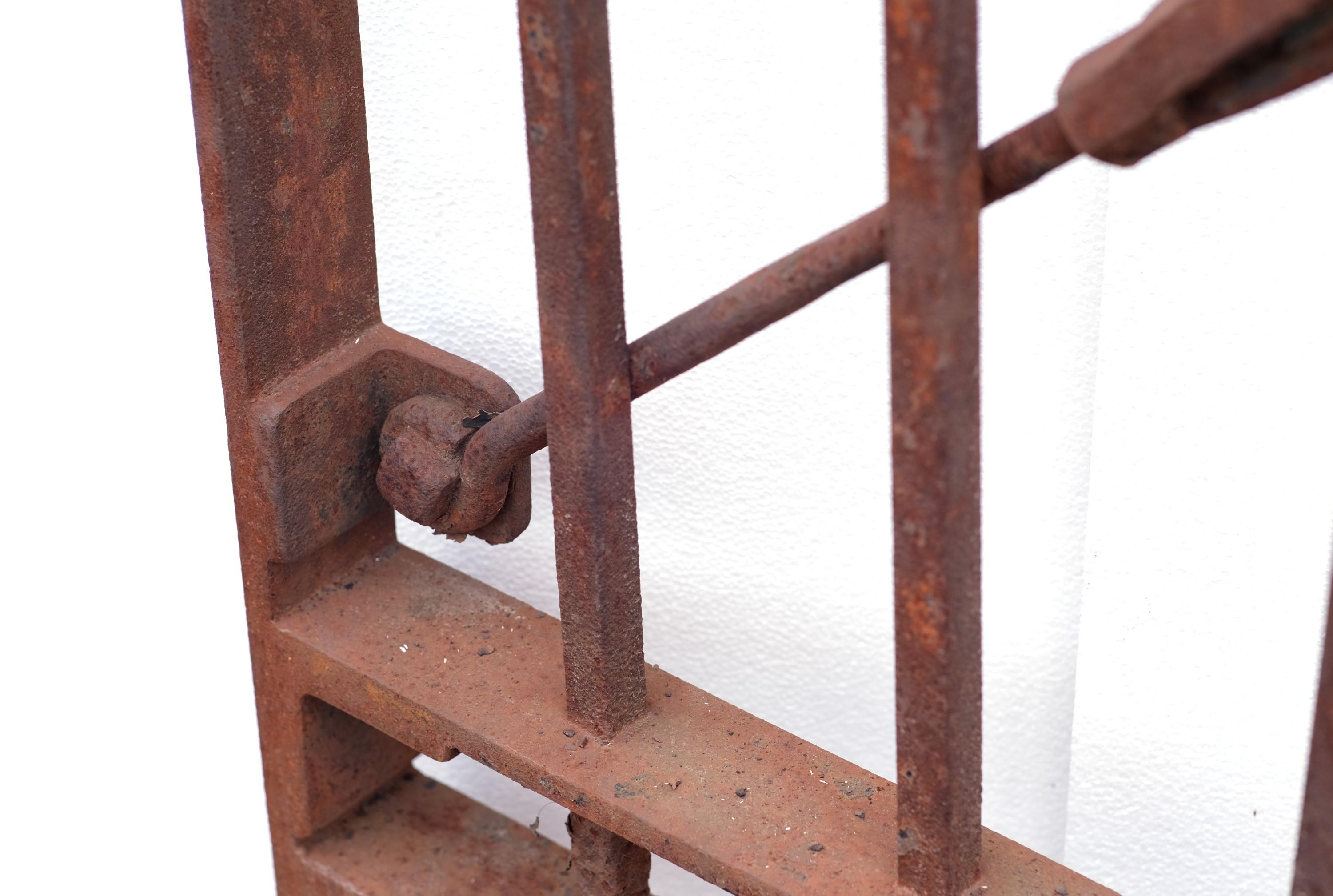 Pair of Antique Wrought Iron Z Door Driveway Gates For Sale at 1stDibs