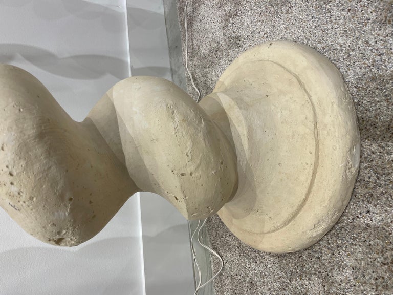 Pair of Architectural Plaster Swirl Floor Lamps by Michael Taylor at ...