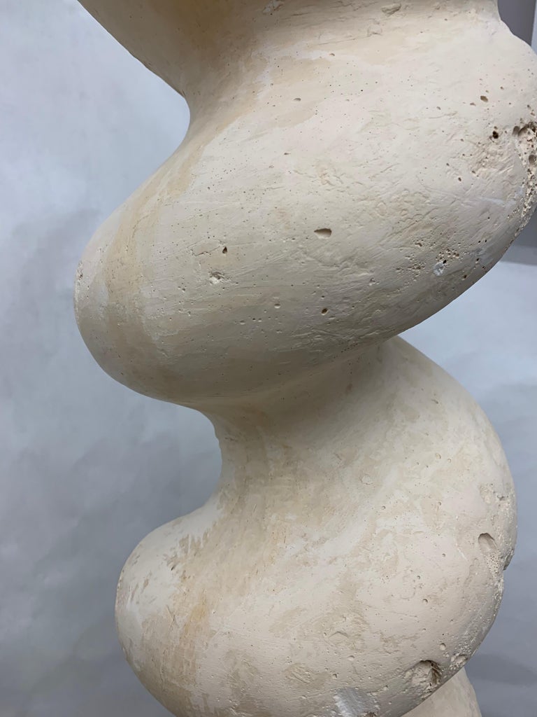 Pair of Architectural Plaster Swirl Floor Lamps by Michael Taylor at ...