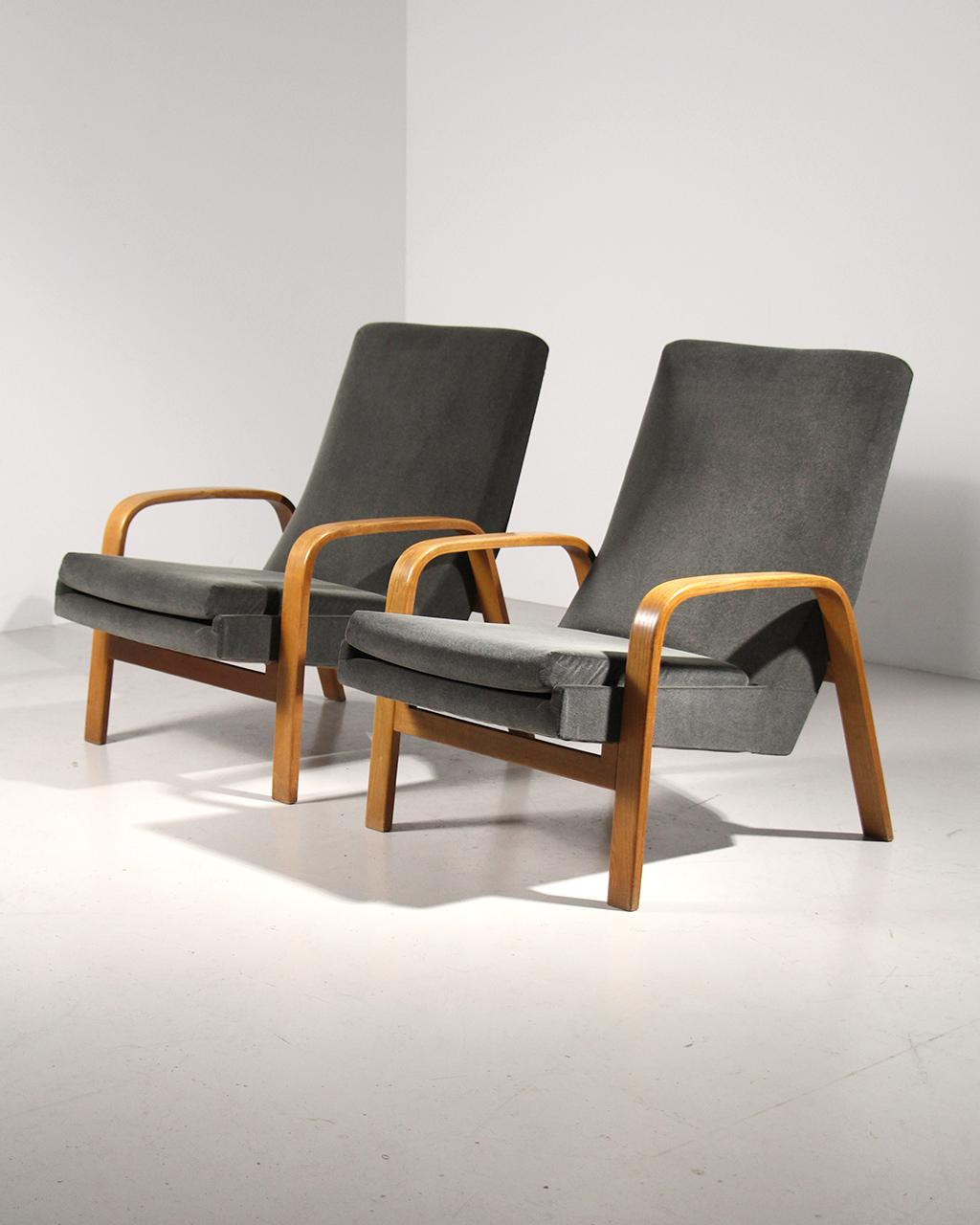 Pair of armchairs by Studio A.R.P - Steiner - France 1950s For Sale at 1stDibs