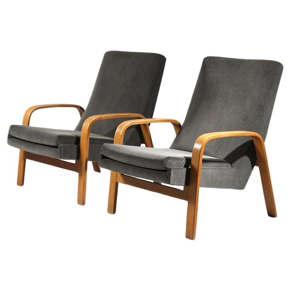 Pair of armchairs by Studio A.R.P - Steiner - France 1950s For Sale at 1stDibs