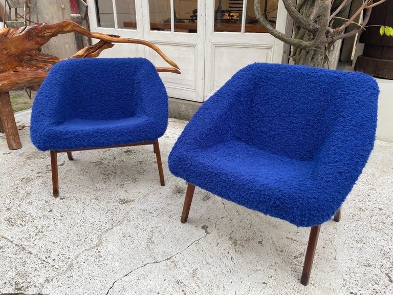 Pair of armchairs "Corb" by ARP studio for Steiner, France, 1950s For ...