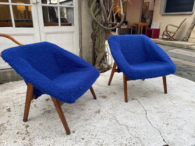 Pair of armchairs "Corb" by ARP studio for Steiner, France, 1950s For ...
