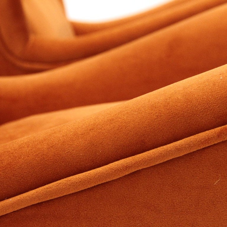 Pair of Armchairs Covered in Rust Velvet, 1950s For Sale at 1stDibs ...