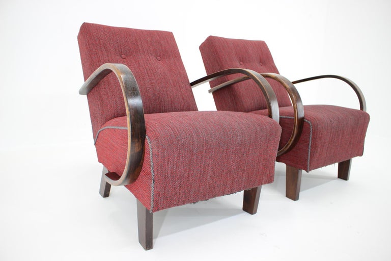 Pair of Armchairs Designed by Jindrich Halabala, 1950s For Sale at 1stDibs