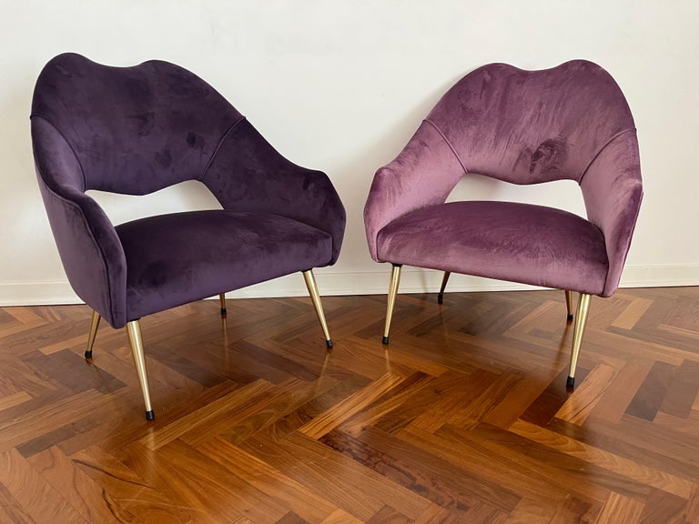 Pair of Armchairs “Mr and Mrs” Top Vintage Design 1960s For Sale at 1stDibs
