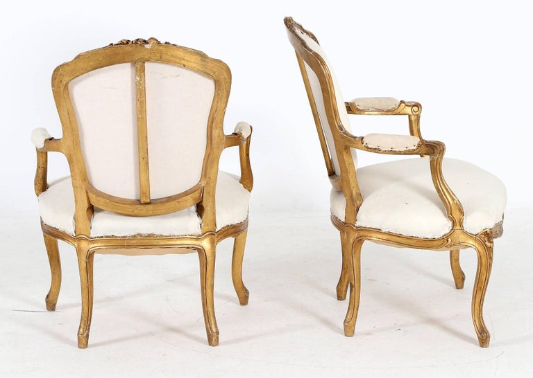 Pair of Armchairs Rococo Style at 1stDibs