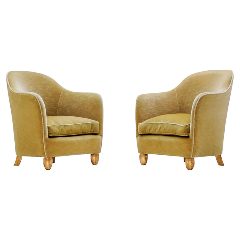 Pair of Art Deco Armchairs by Maison Franck at 1stDibs