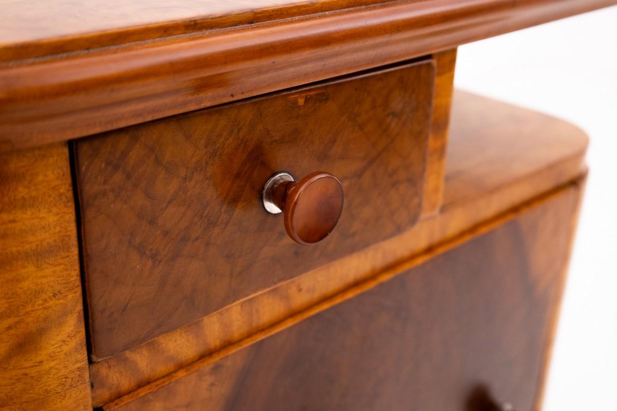 Pair of Art Deco bedside tables, Poland, 1950s. at 1stDibs