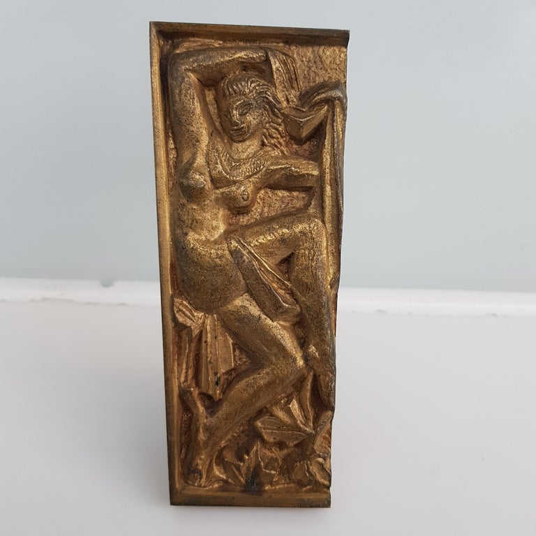 Pair of Art Deco Bronze Cabinet Handles For Sale at 1stDibs