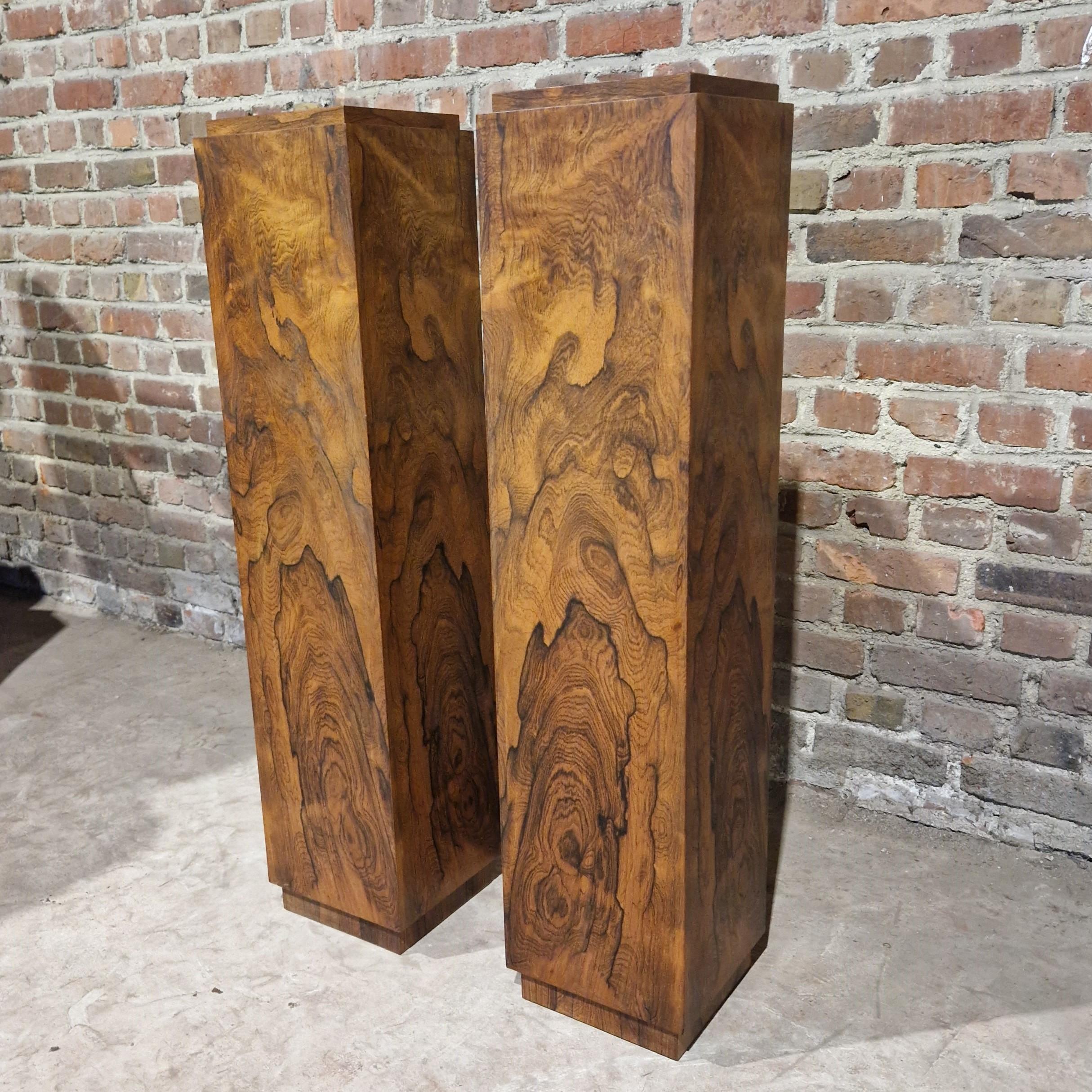 Pair of art-deco burr-walnut consoles For Sale at 1stDibs
