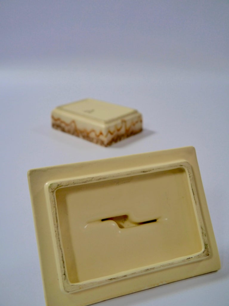 Pair of Art Deco Ceramic Boxes For Sale at 1stDibs