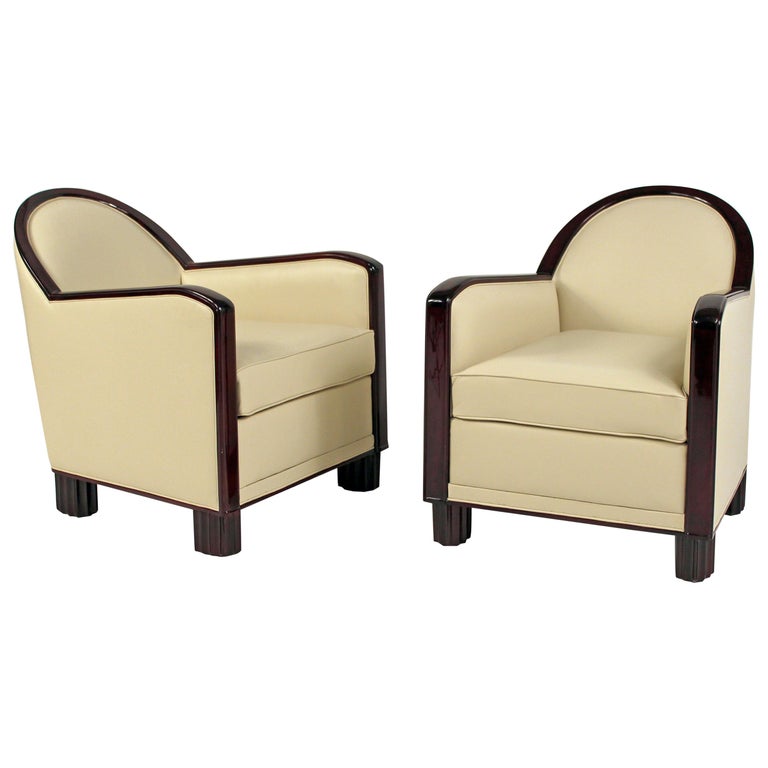 Pair of Art Deco Club Chairs at 1stDibs