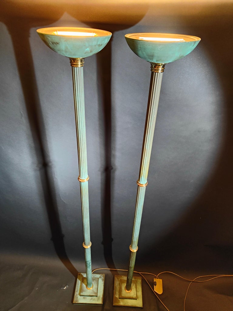Pair of Art Deco Floor Lamps from the 1920s For Sale at 1stDibs