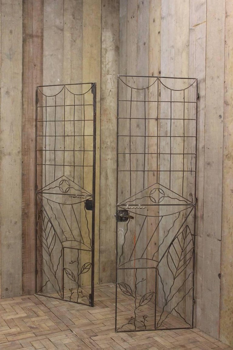 Pair of Art Deco Garden Gates For Sale at 1stDibs