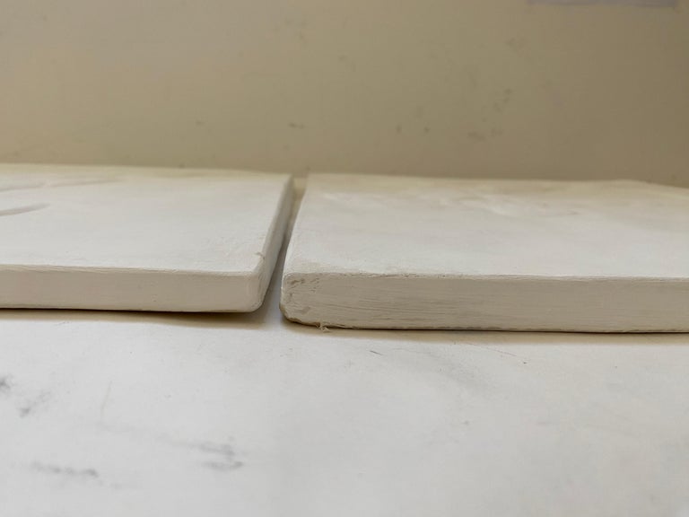 Pair of Art Deco Plaster Plaques of Achilles and Paris For Sale at 1stDibs