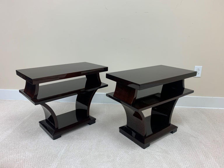 Pair of Art Deco Side Tables, Streamline American Modern Circa 1940’s ...