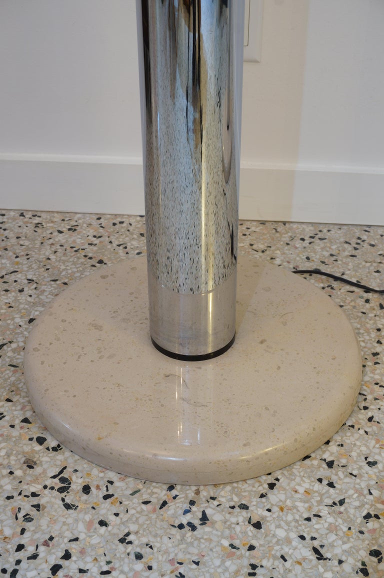 Pair of Art Deco Style Chrome Torcheres by Jay Spectre For Sale at 1stDibs