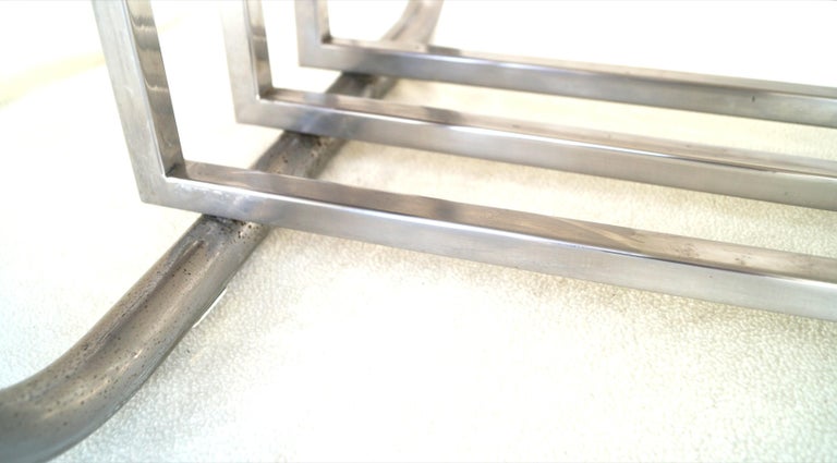 Pair of Art Deco Tubular Chrome Bench Benches by Donald Deskey For Sale ...