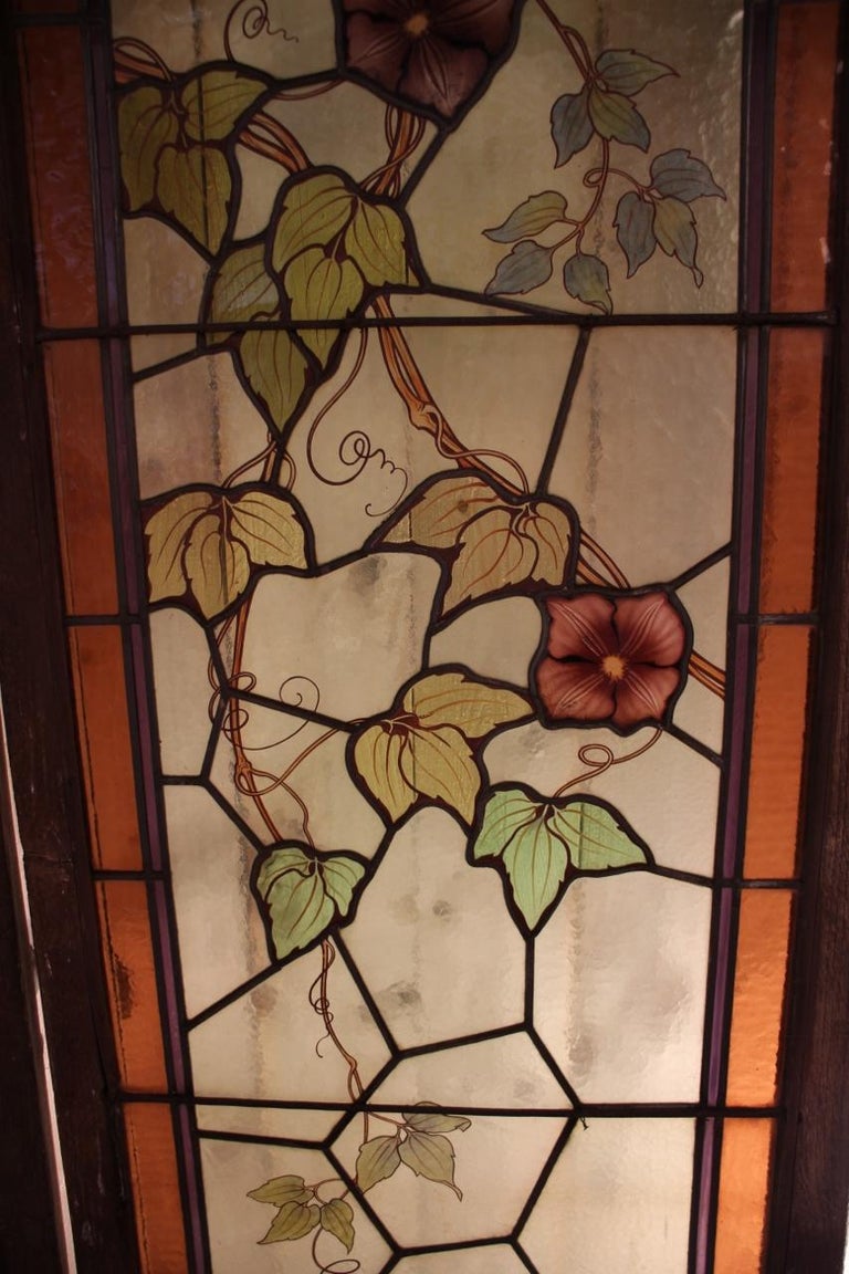 Pair of Art Nouveau Stained Glass Signed by Jacques Gruber at 1stDibs ...