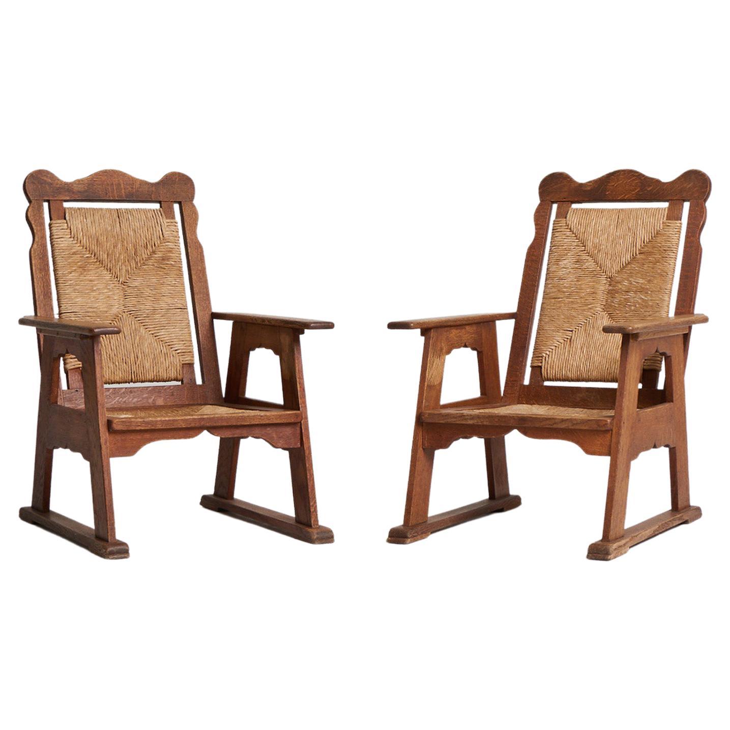 ARMCHAIRS C F Voysey Oak Arts And Crafts and CRAFTS For Sale at 1stDibs