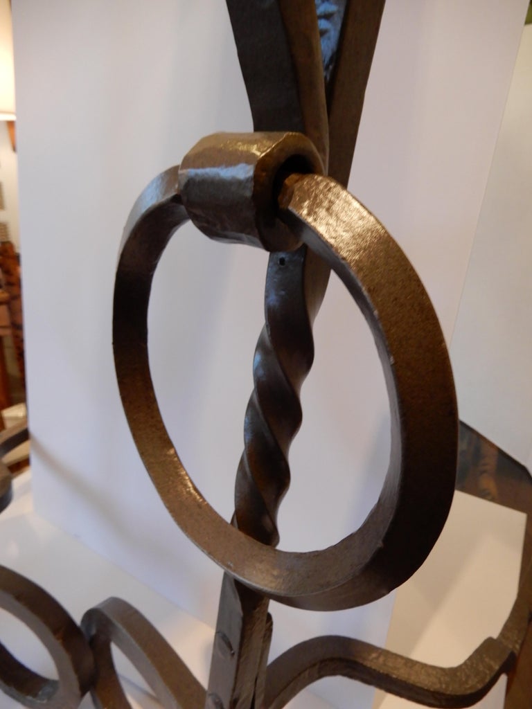 Pair of Arts and Crafts Monumental Andirons at 1stDibs