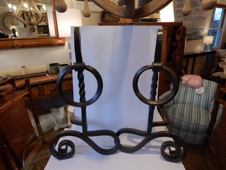 Pair of Arts and Crafts Monumental Andirons at 1stDibs