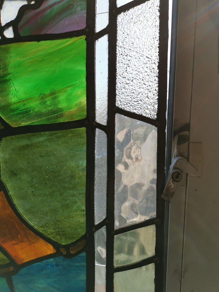 Pair of Arts and Crafts Stained Glass Windows Depicting a Little ...