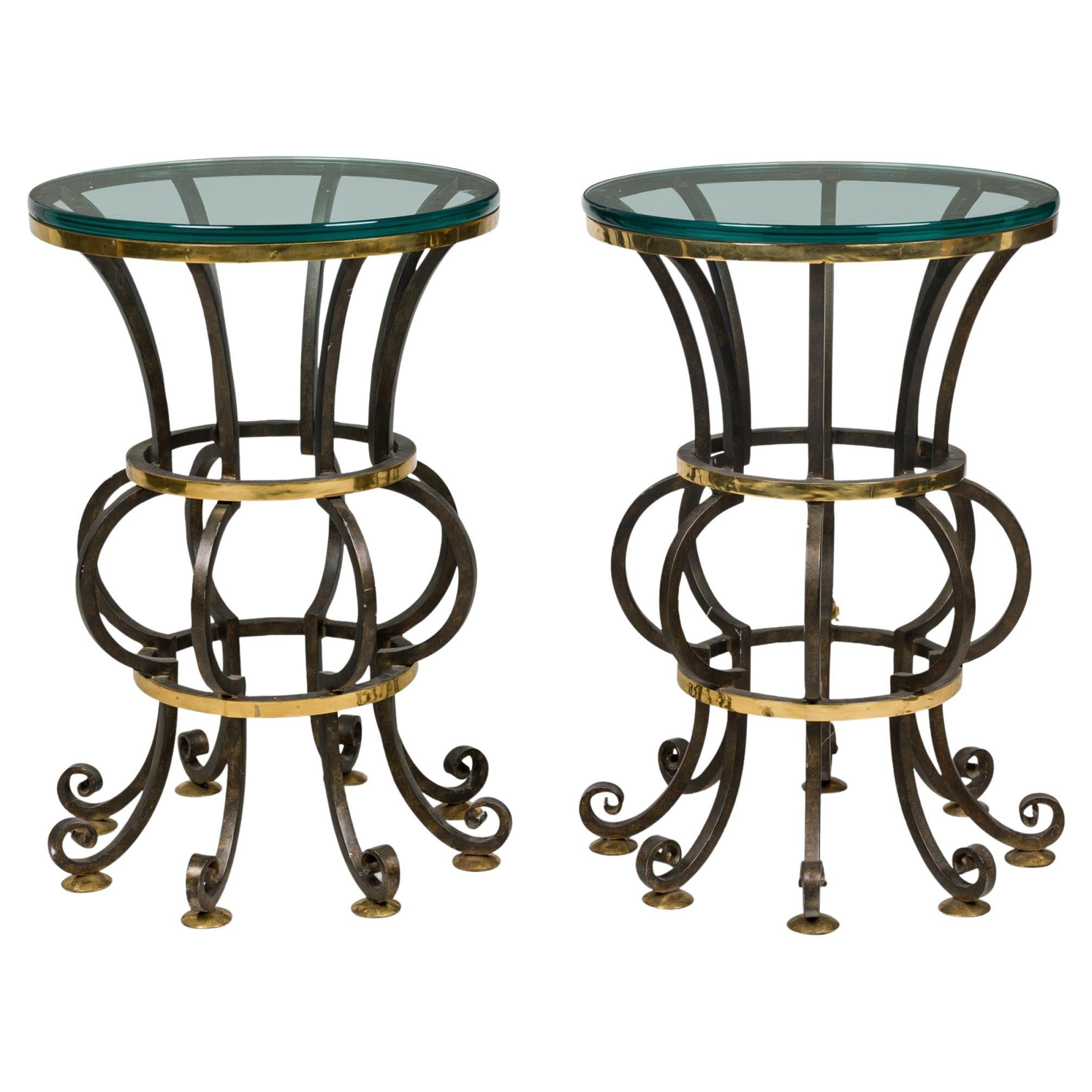 Mexican Modernist Attributed Arturo Pani Artistic Iron Side Tables at ...