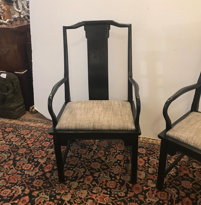 Pair of Asian Style Accent Armchairs For Sale at 1stDibs | asian style ...