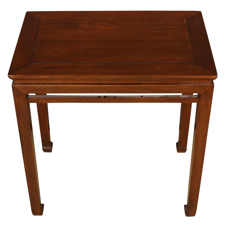 Pair of Asian Style Elmwood Side Tables For Sale at 1stDibs