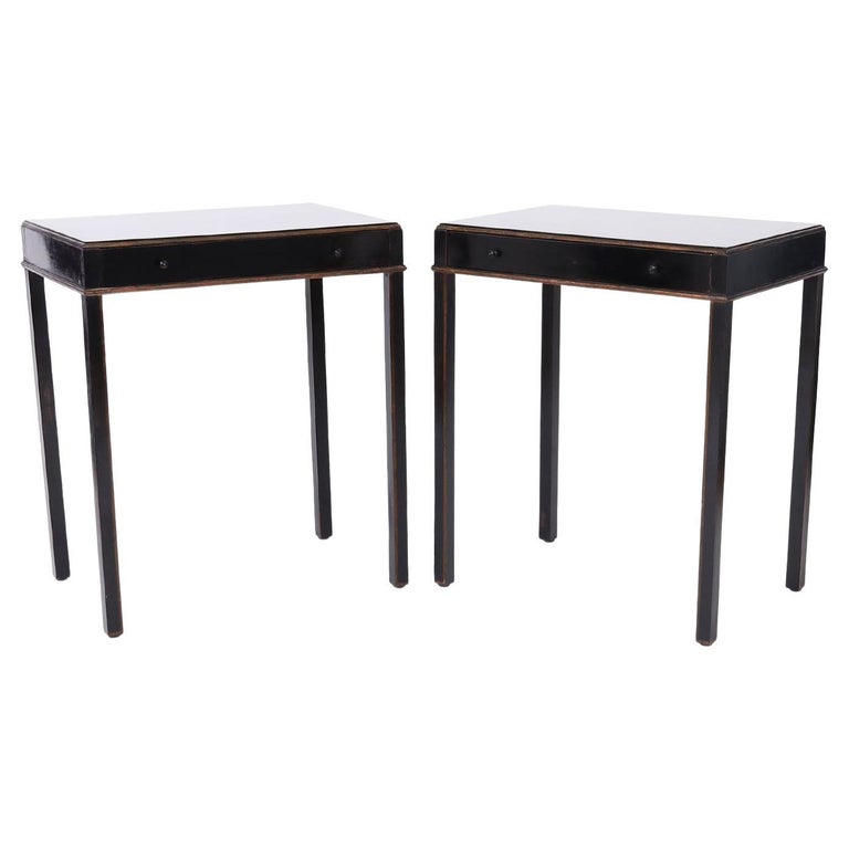Pair of Asian Style Italian Side Tables at 1stDibs