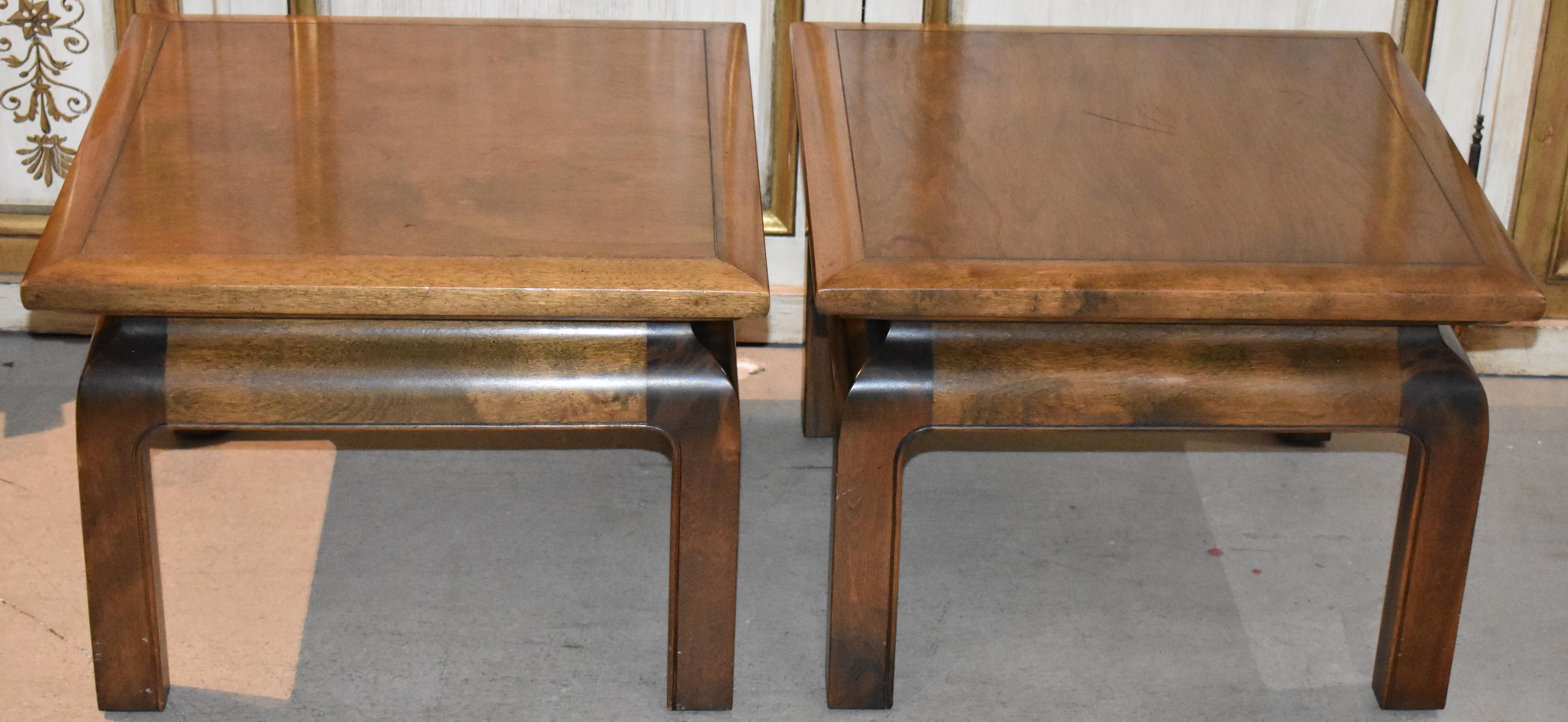 Pair of Asian Style Side Tables by Zimmerman For Sale at 1stDibs
