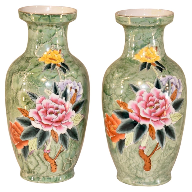 Pair of Asian Vases, c. 1930 For Sale at 1stDibs