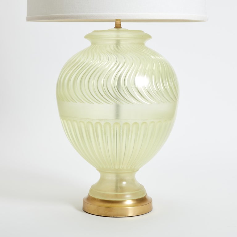 Pair of Assyrian Vase Lamps in Pale Citrine by David Duncan Studio For ...