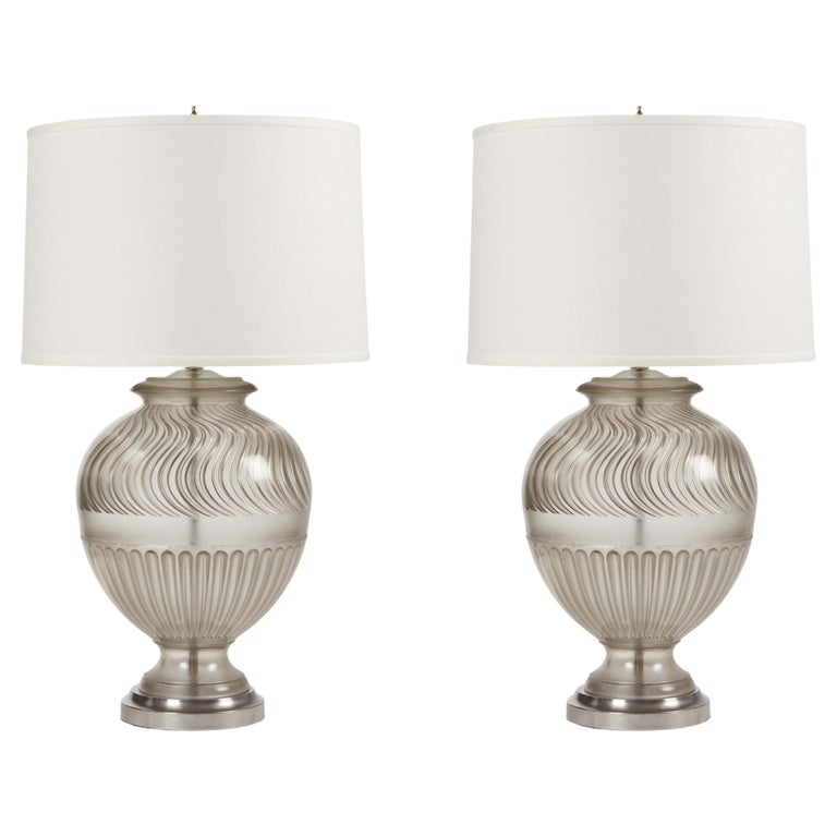 Pair of Assyrian Vase Lamps in Smoke by David Duncan Studio For Sale at ...