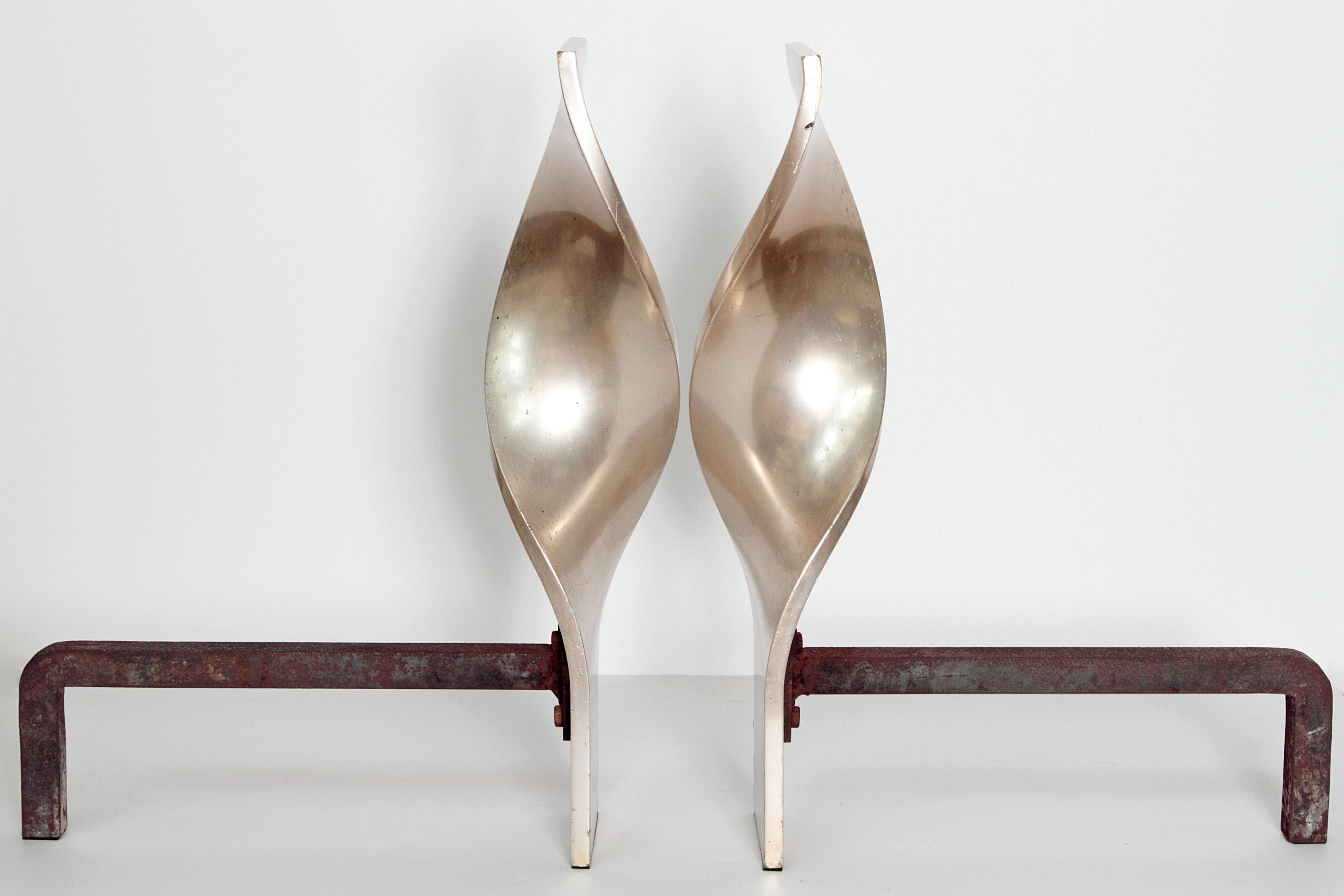 Pair of Aston Bronze Andirons by John Lyle at 1stDibs | john lyle design