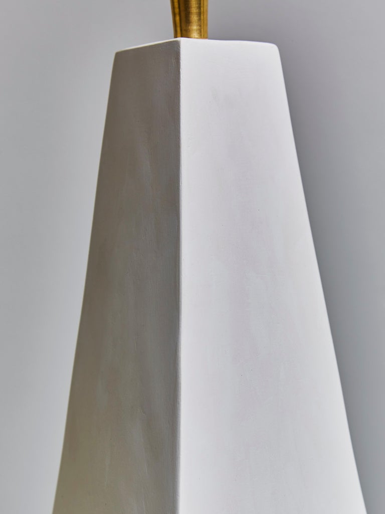 Pair of Asymetrical Plaster Table Lamps at 1stDibs