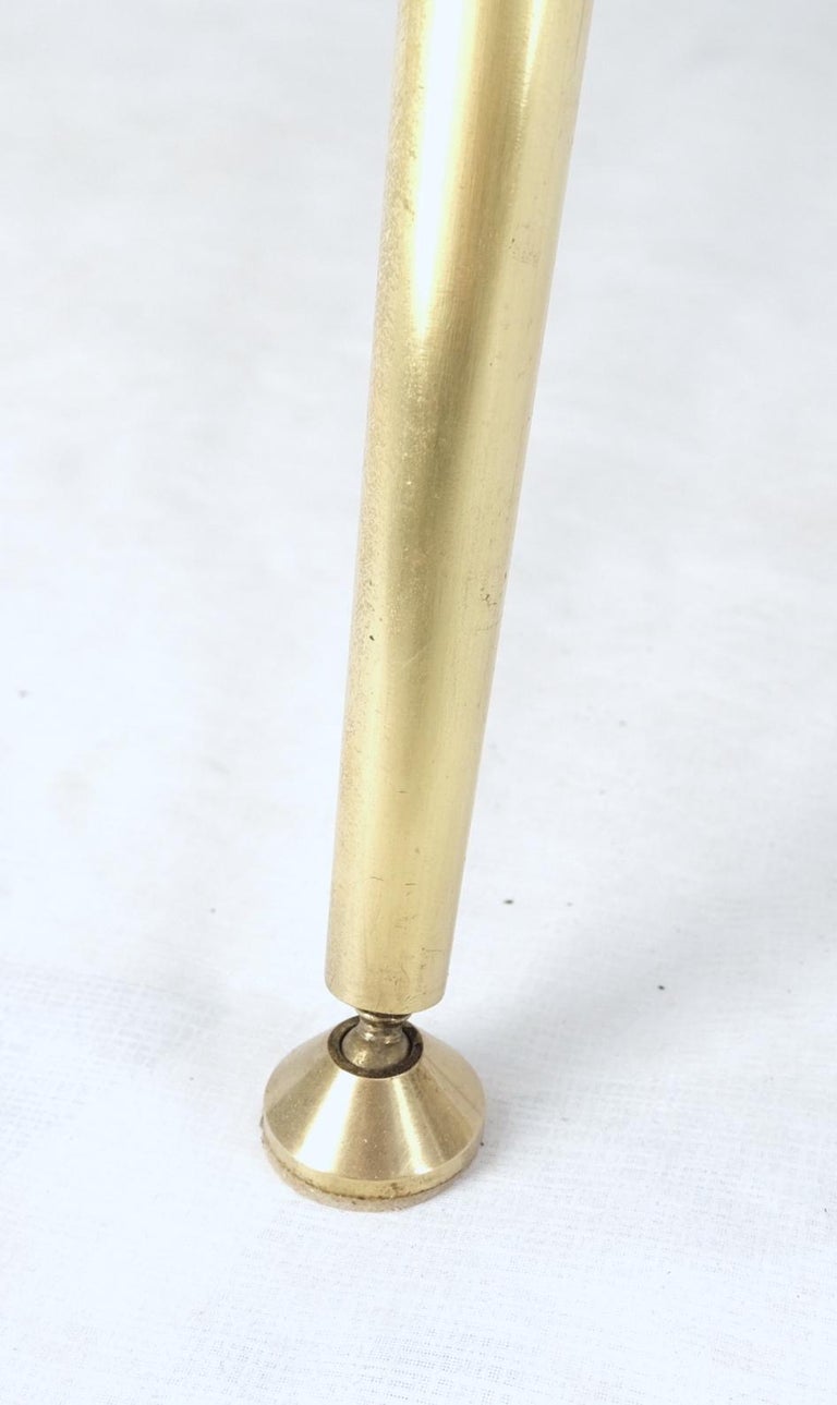 Pair of Asymmetrical Wedge Two Tier Marble Top Tapered Brass Legs Side ...