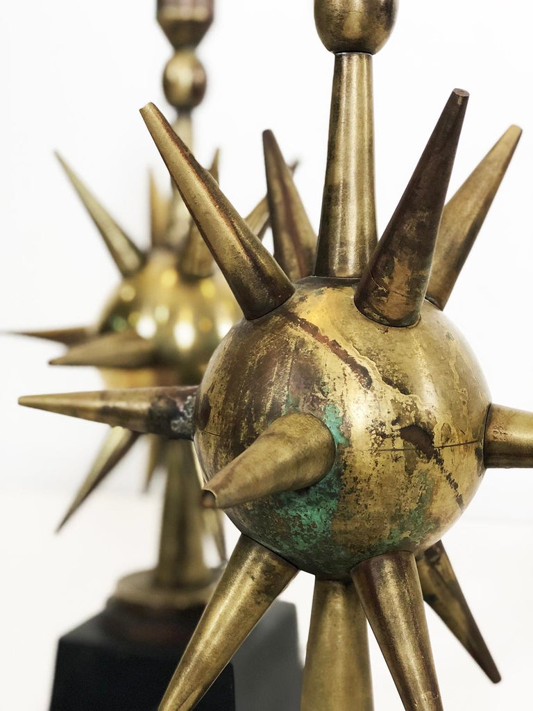 Pair of Atomic Table Lamps For Sale at 1stDibs