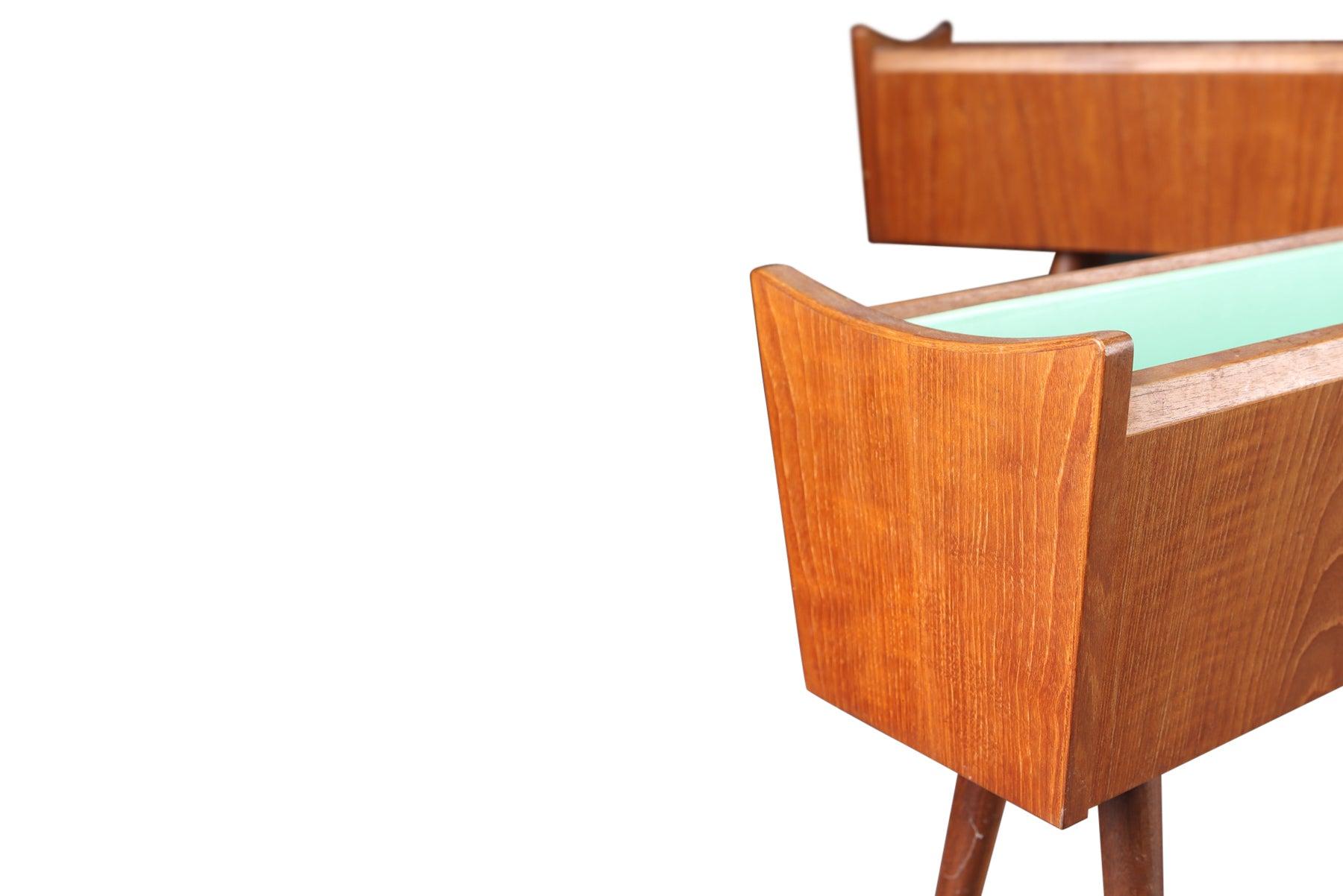Pair of Atomic Teak Planters For Sale at 1stDibs