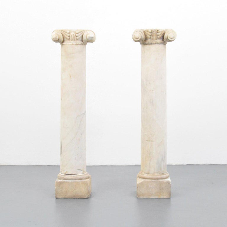 Pair of Attica Marble Greek Columns at 1stDibs
