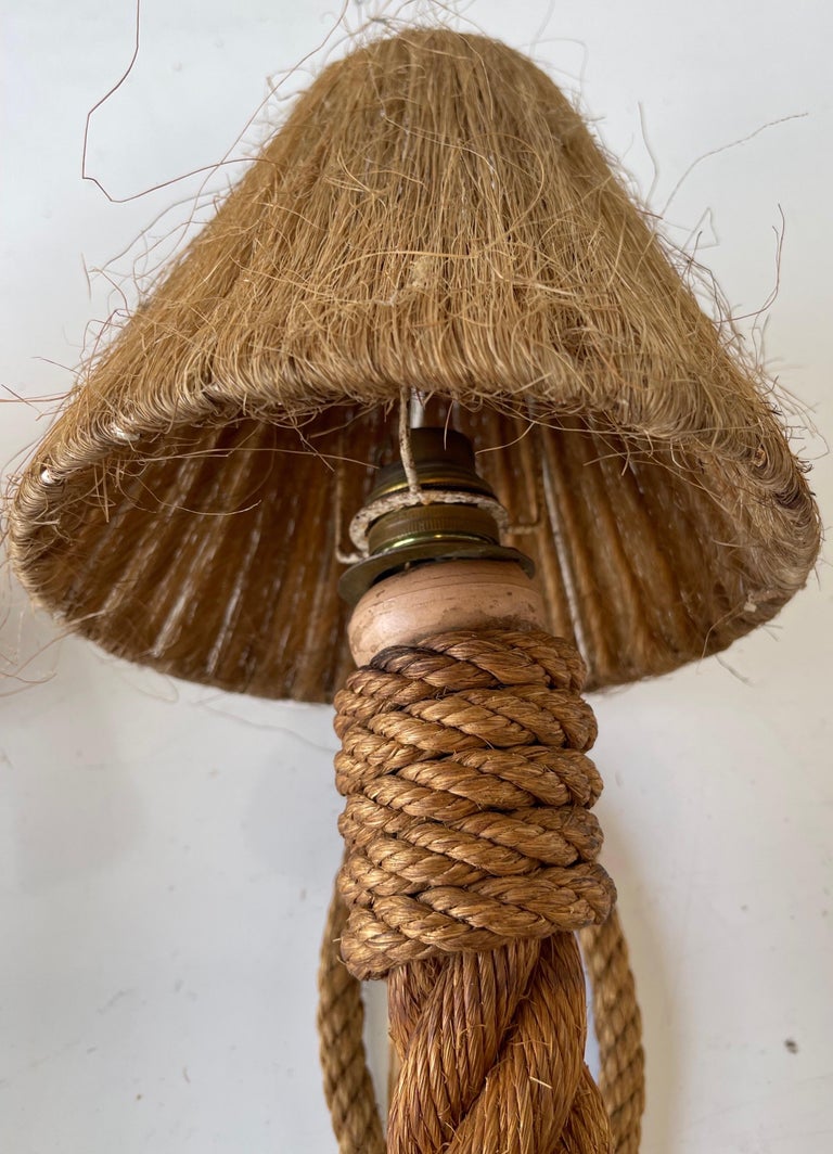 Pair of Audoux Minet Rope Sconces For Sale at 1stDibs