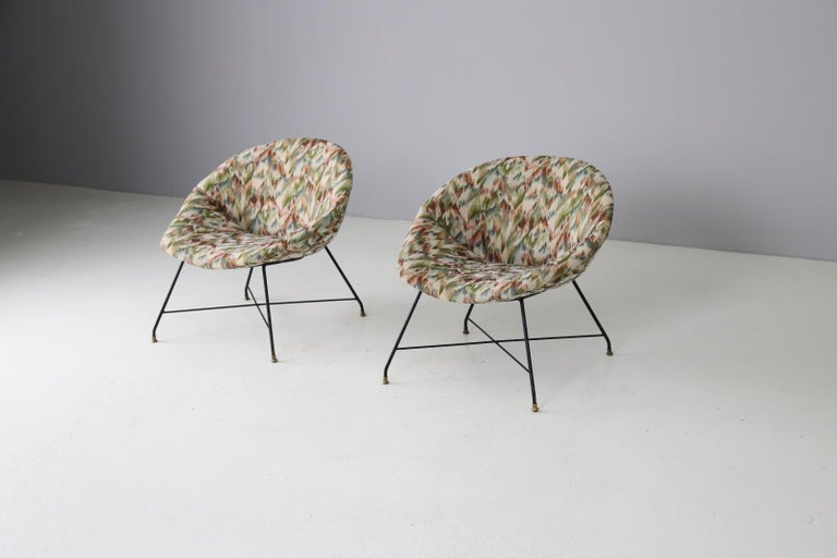 Pair of Augusto Bozzi ‘Minoletta’ Lounge Chairs for Saporiti For Sale ...
