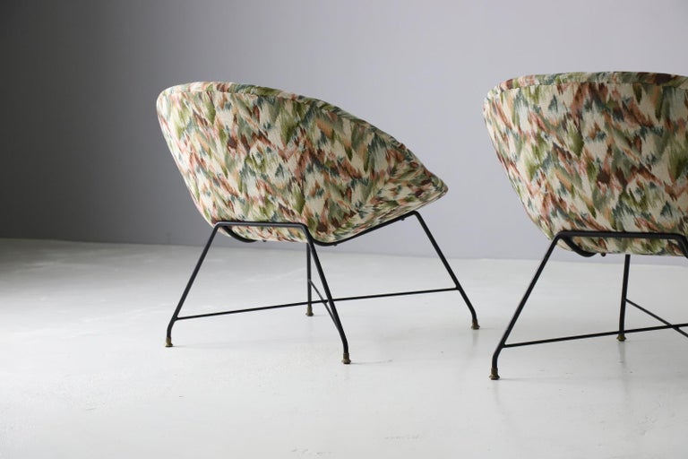 Pair of Augusto Bozzi ‘Minoletta’ Lounge Chairs for Saporiti For Sale ...